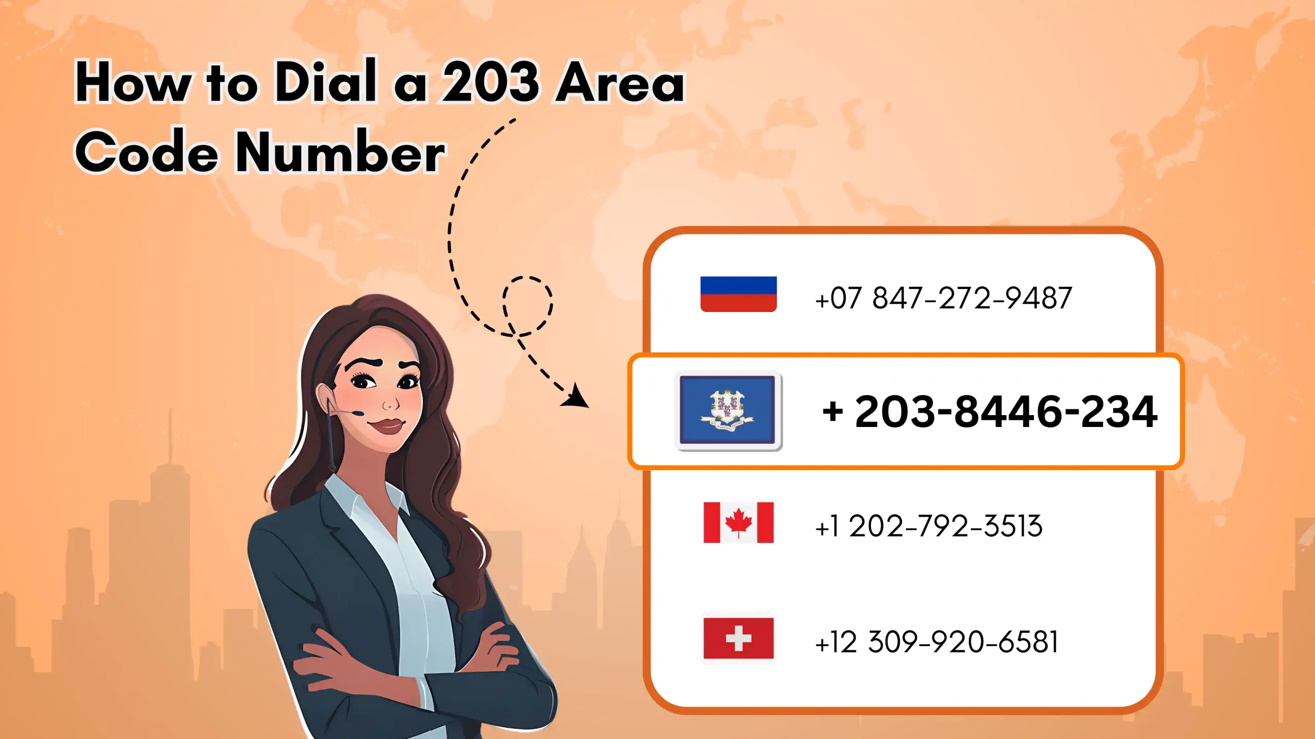 รหัสพื้นที่ 203: รับหมายเลขโทรศัพท์ในพื้นที่คอนเนตทิคัต