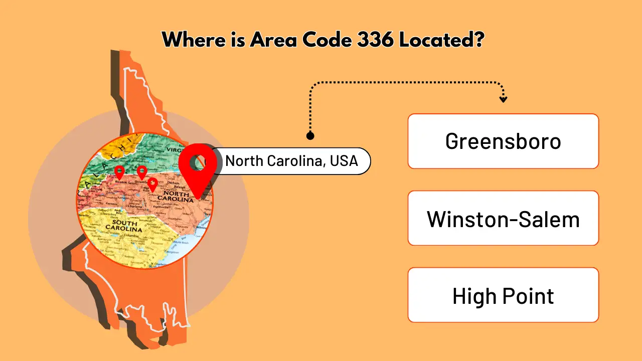 หมายเลขโทรศัพท์รหัสพื้นที่ 336 | ที่ตั้งของ NC Piedmont Triad